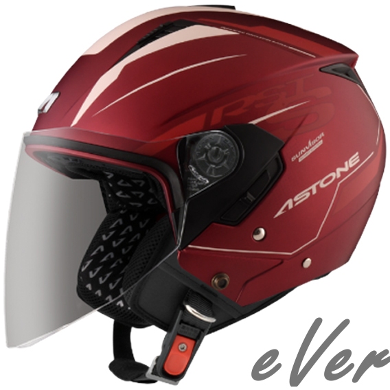 ASTONE RST AQ13 平朱紅粉紅 輕量四分之三 內墨鏡 半罩 安全帽《遠古騎士》 | 蝦皮購物