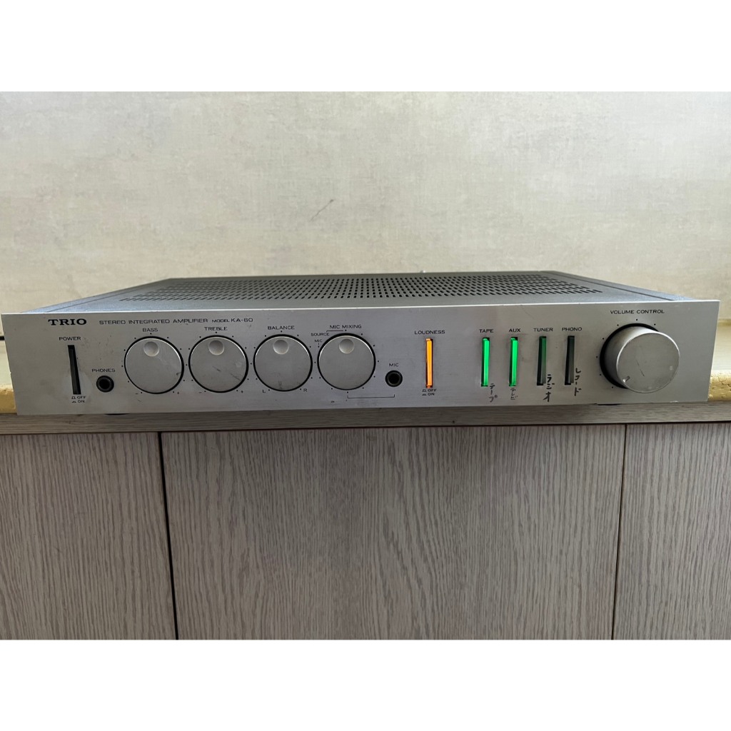 TRIO KA-60 綜合擴大機 (現貨/日本製/旋鈕、亮燈OK/左右平衡似乎無作用/其餘功能正常) | 蝦皮購物