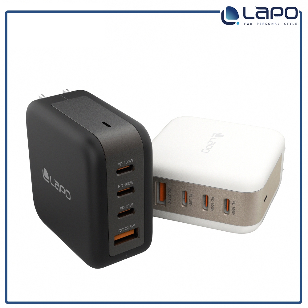 【LaPO】100W 氮化鎵4口極速充電器 GAN 氮化鎵 充電頭 豆腐頭 快充 Lch100 | 蝦皮購物