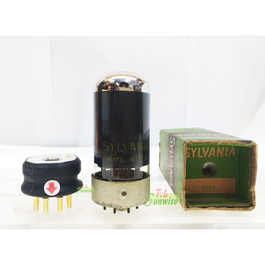 可取代 6SN7 ︽NO:6285 美國 SYLVANIA 7N7 (NIB 真空管 附 ︽NO:9907 轉接座 一組 | 蝦皮購物