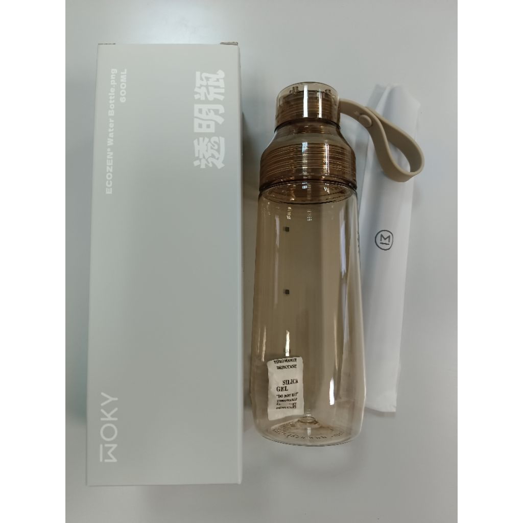 【WOKY 沃廚】ECOZEN 透明瓶600ml 附彈跳粗吸管 文青風 | 蝦皮購物