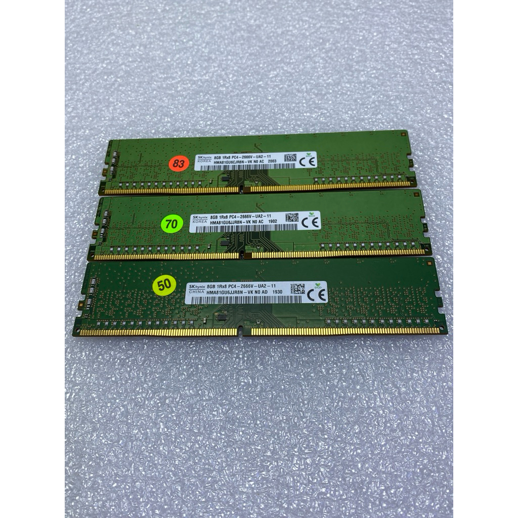 三星 SAMSUNG 海力士 hynix 8G DDR4 2666 桌機記憶體 單面顆粒 二手測試良品 含稅價 | 蝦皮購物