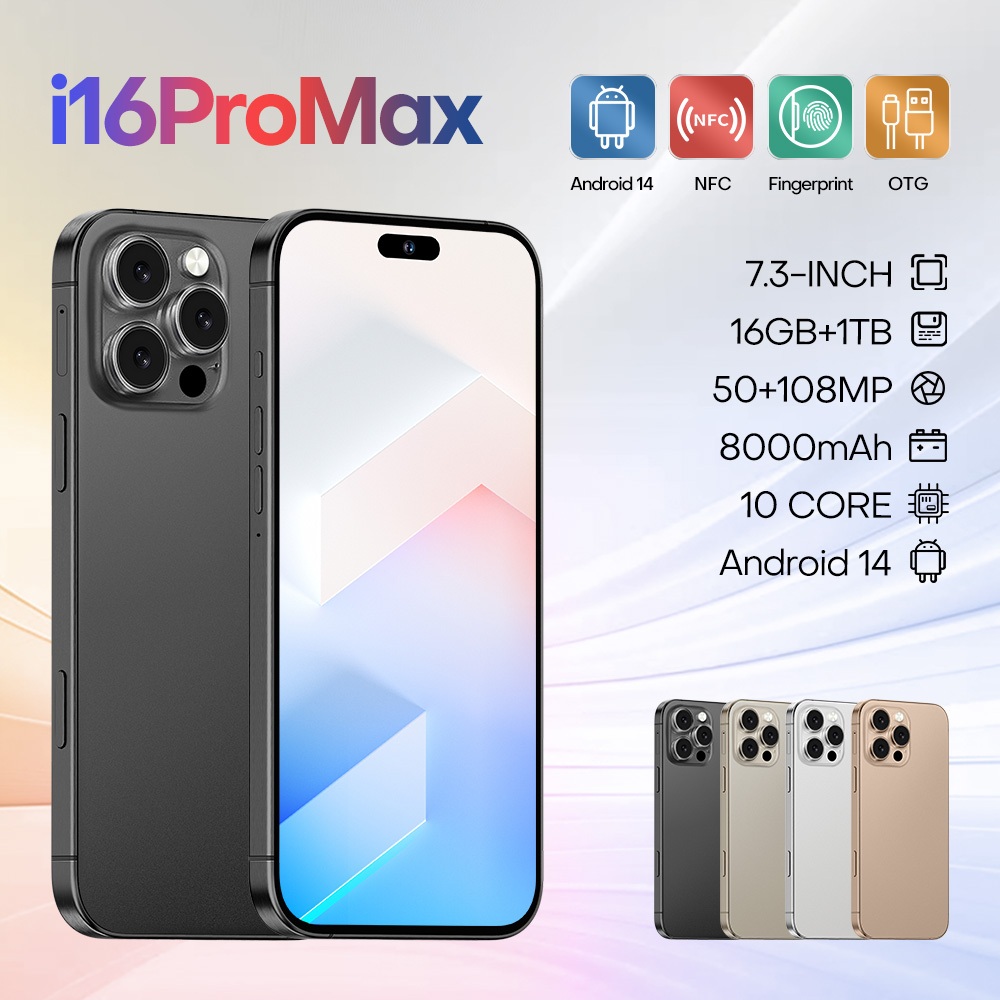 台灣出貨 i16 pro max 繁體中文 Google Play 安卓系統 5G 高清通話 wifi 雙卡雙待 NFC | 蝦皮購物