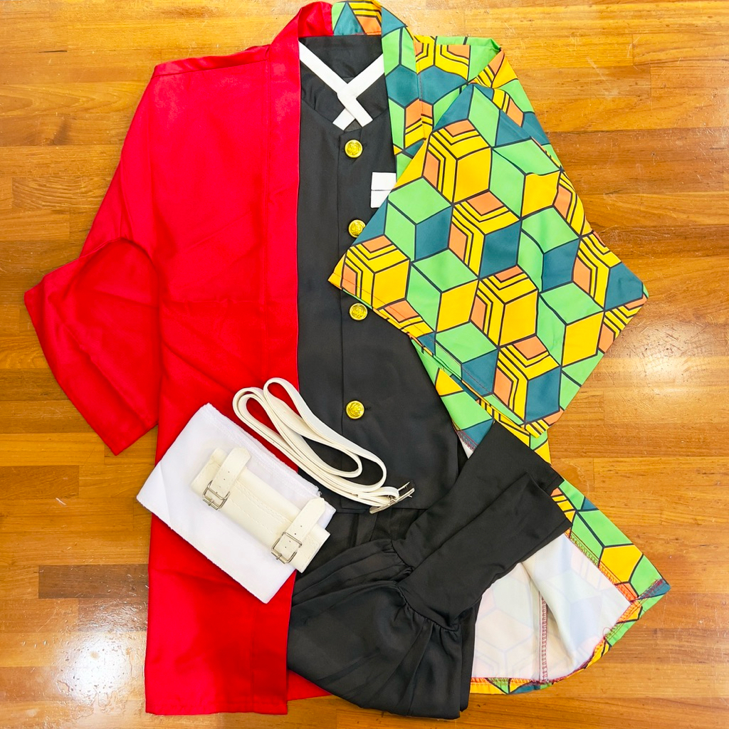 (二手)鬼滅之刃富岡義勇兒童萬聖節Cosplay套裝(130CM) / 另有善逸披風 | 蝦皮購物