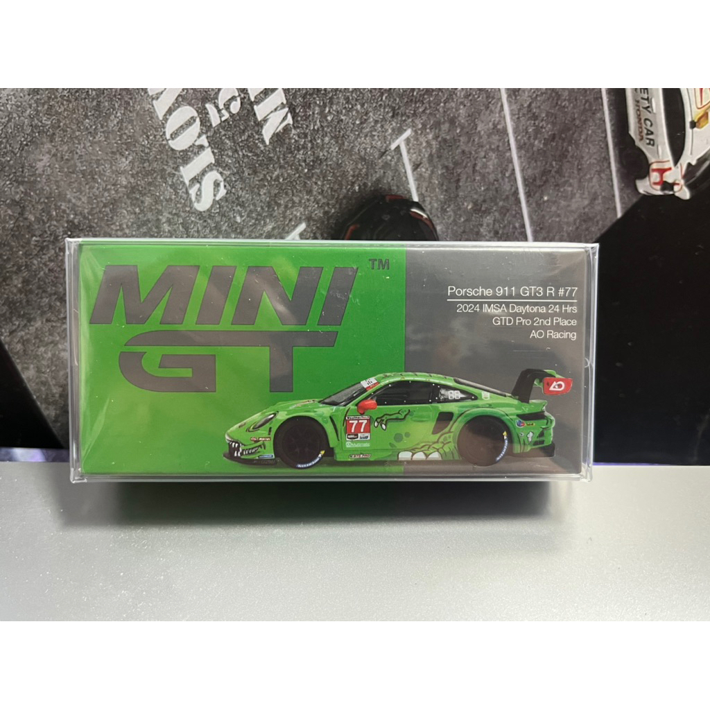 MINI GT 889 Porsche 911 GT3 R #77 IMSA Daytona 2nd GTD 綠恐龍 | 蝦皮購物
