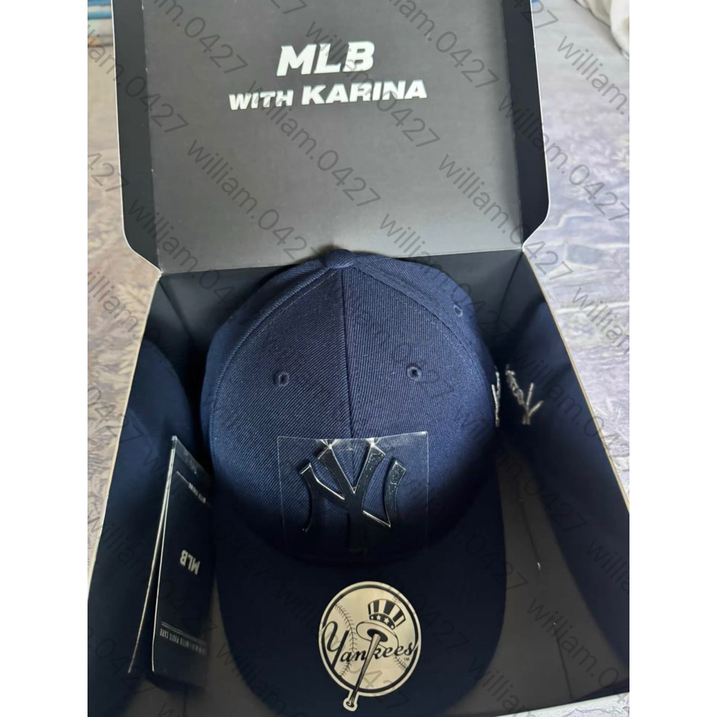MLB KARINA 帽子 聯名款 棒球帽MLB 紐約洋基隊 | 蝦皮購物