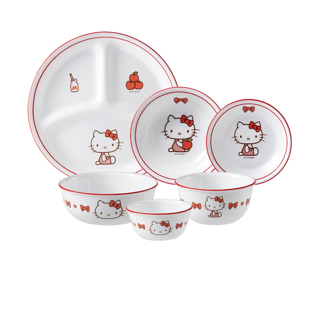 【美國康寧 CORELLE】 Hello Kitty 全套餐具六件收藏組 | 蝦皮購物
