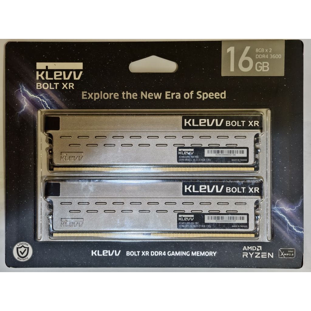 Klevv BOLT XR DDR4 3600 8X2雙通道記憶體 | 蝦皮購物