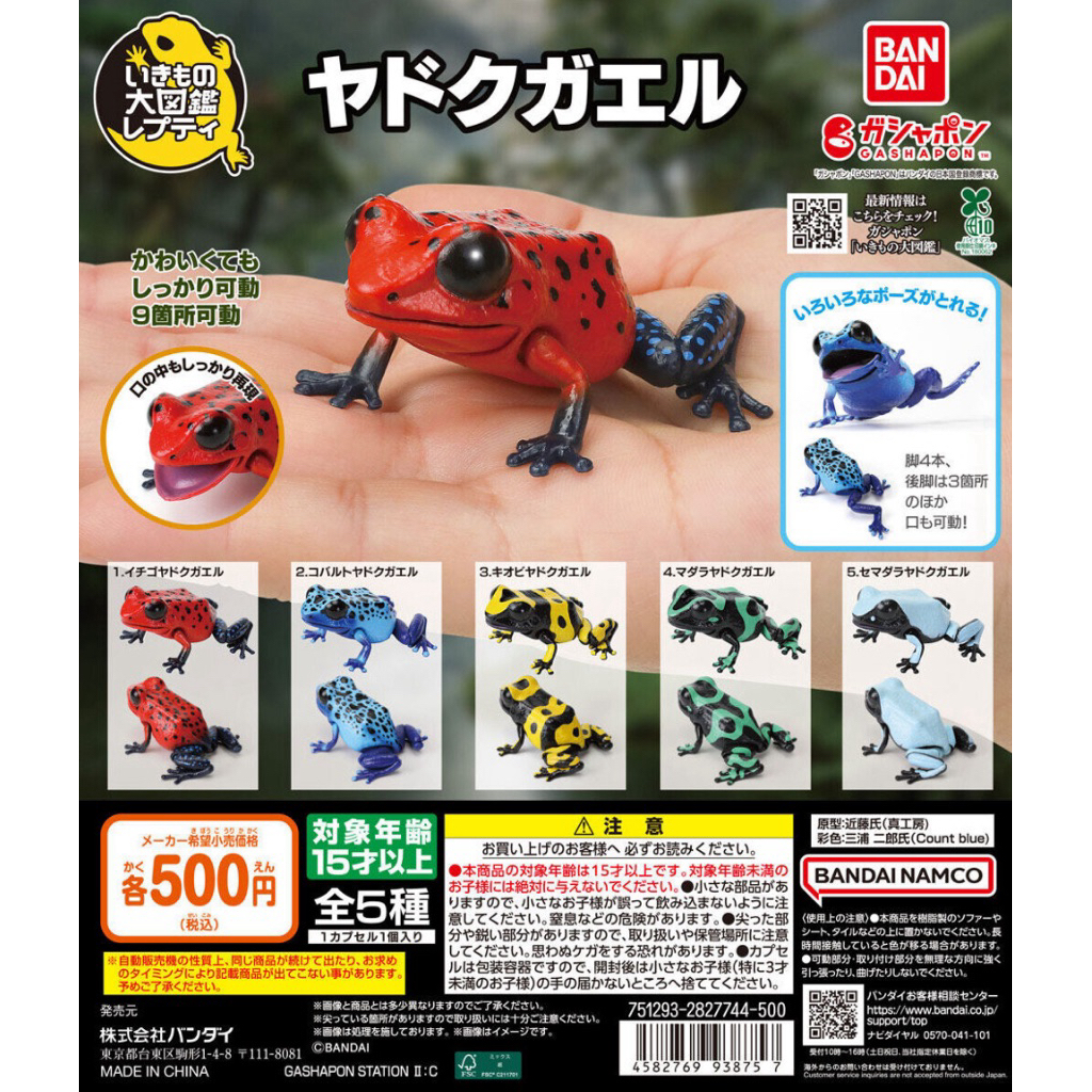 11月預購BANDAI 生物大圖鑑 爬蟲類 箭毒蛙＆東北雨蛙 扭蛋 | 蝦皮購物