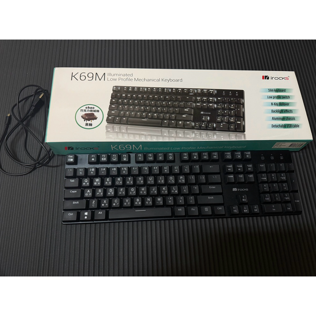 irock k69m茶軸白色背光鍵盤 可議 | 蝦皮購物