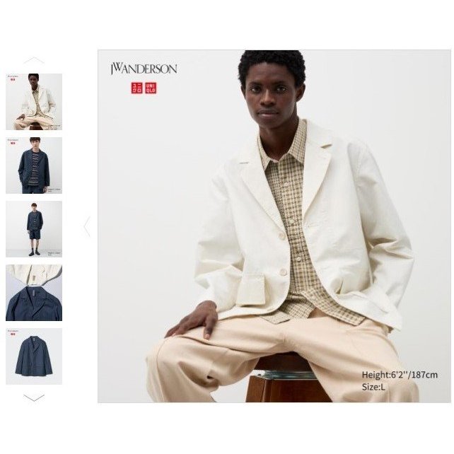 全新 UNIQLO 聯名 JW ANDERSON (NATURAL色) 春夏棉質外套 (M號) | 蝦皮購物
