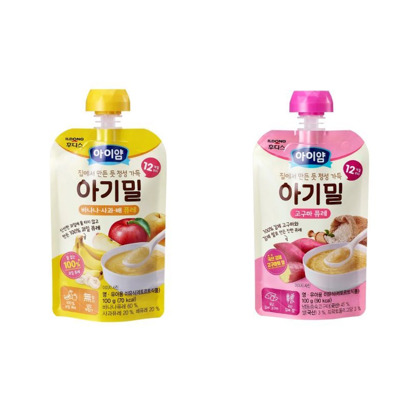 韓國 ILDONG FOODIS 日東 蔬果泥 地瓜 香蕉蘋果 100ml 副食品 果泥 12m+ 寶寶專用＊JC小舖＊ | 蝦皮購物
