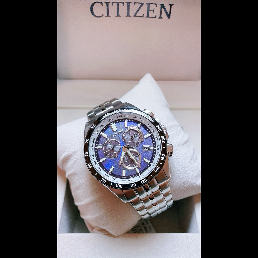 CITIZEN星辰 限量版寧靜之海系列CB5874-81L光動能五局電波男錶 國外時區 藍寶石鏡面不銹鋼錶殼錶帶 | 蝦皮購物