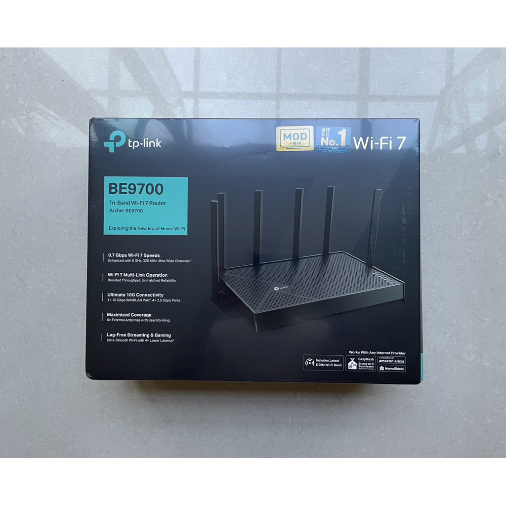 TP-LINK Archer BE9700 「三頻」+「Wi-Fi 7」無線路由器/分享器～全新未拆，原廠保固到2028 | 蝦皮購物