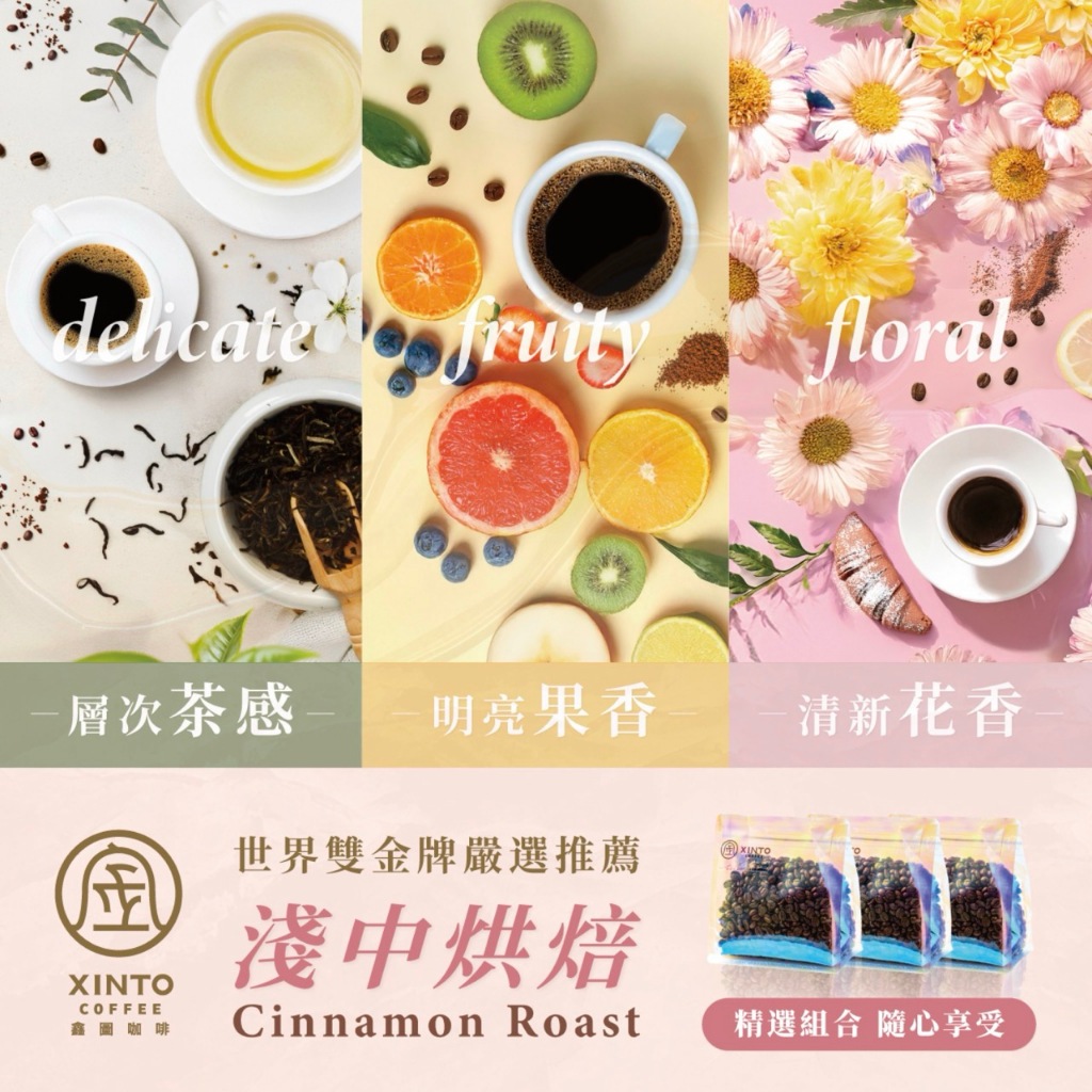 Xinto 嚴選1/2磅淺中焙三入組 世界咖啡雙金牌｜Xinto Coffee | 蝦皮購物
