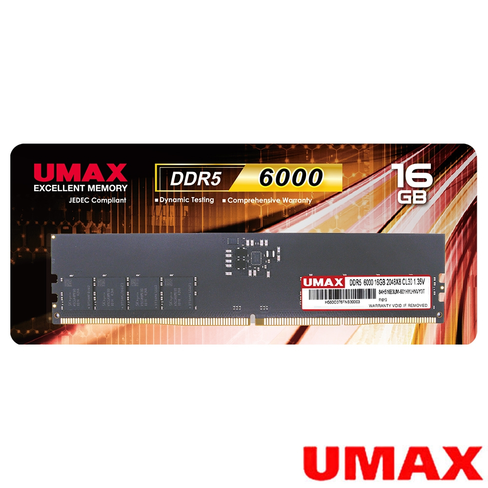 UMAX DDR5 6000 16GB CL30 超頻桌上型記憶體(XMP.EXPO雙參數) 全新未拆封 | 蝦皮購物