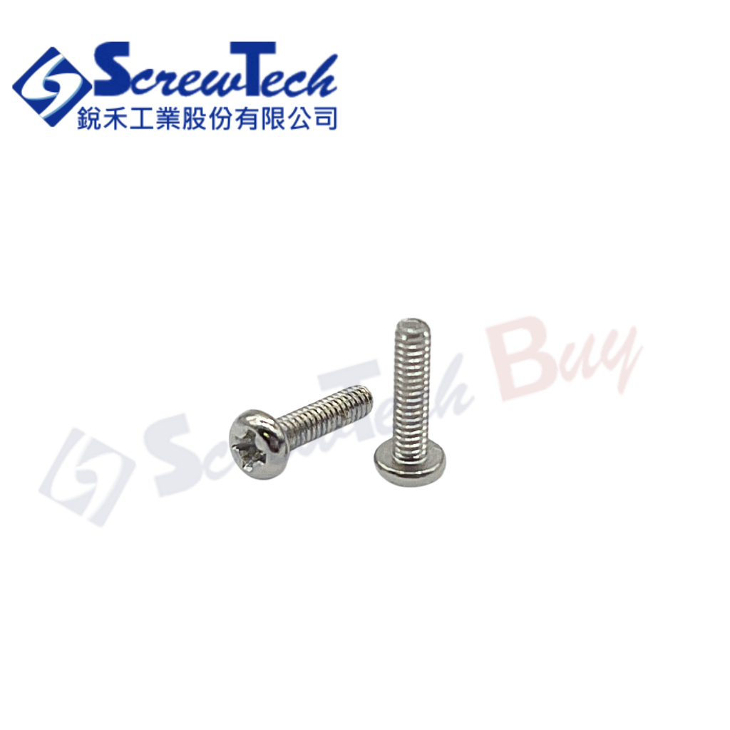 【銳禾】工廠直營 M2x8 盤頭/丸頭 十字槽 機械牙 鍍鎳 100入裝 特殊螺絲 PAM0200800A-1 | 蝦皮購物