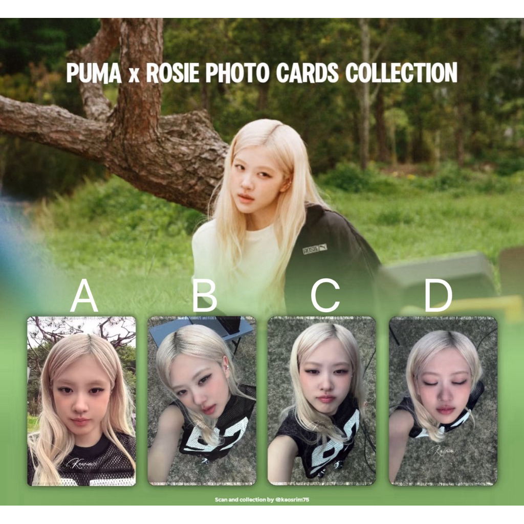 現貨PUMAxROSIE PHOTO CARDS COLLECTION rosie限量小卡隱藏版PUMA X ROSÉ | 蝦皮購物