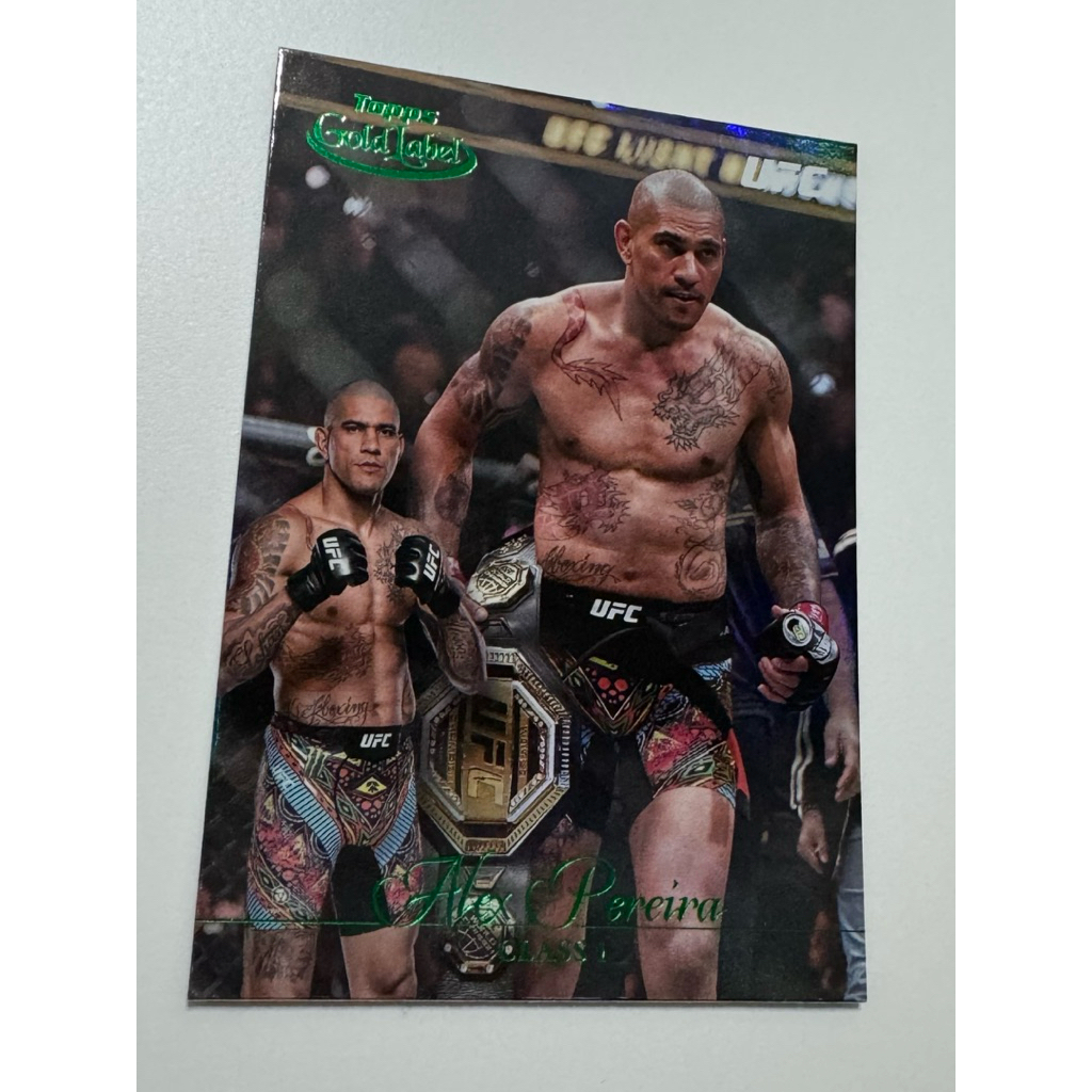 UFC 2024 Topps Gold label#81 /石拳、佩雷拉Alex Pereira/Class 1綠平行 | 蝦皮購物