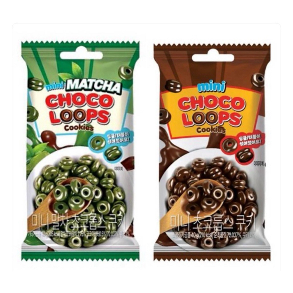 🇰🇷 韓國 Mini Choco Loops 迷你巧克力甜甜圈餅乾（抹茶／巧克力） | 蝦皮購物