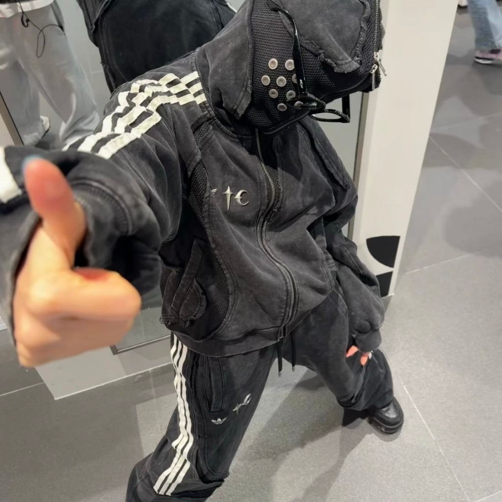 adidas originals x THUG CLUB 聯名款 FW25 TEAMGEIST 舒適柔軟親膚寬松運動長褲 | 蝦皮購物