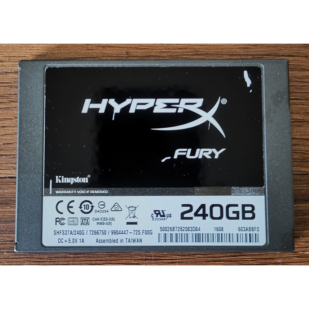 金士頓 Kingston HyperX FURY SSD 240GB 固態硬碟(256G/250G參考) | 蝦皮購物