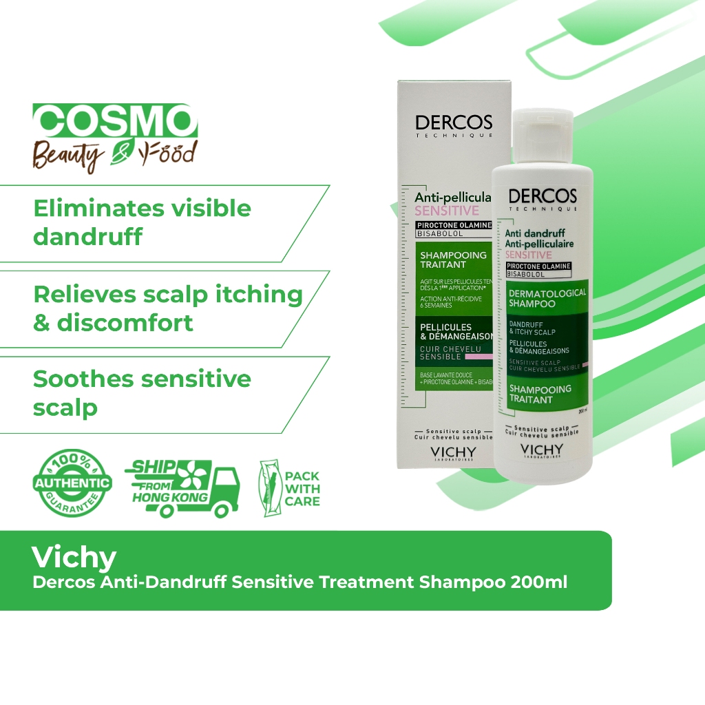 Vichy Dercos Anti-Dandruff Sensitive Treatment Shampoo 200ml | 蝦皮購物