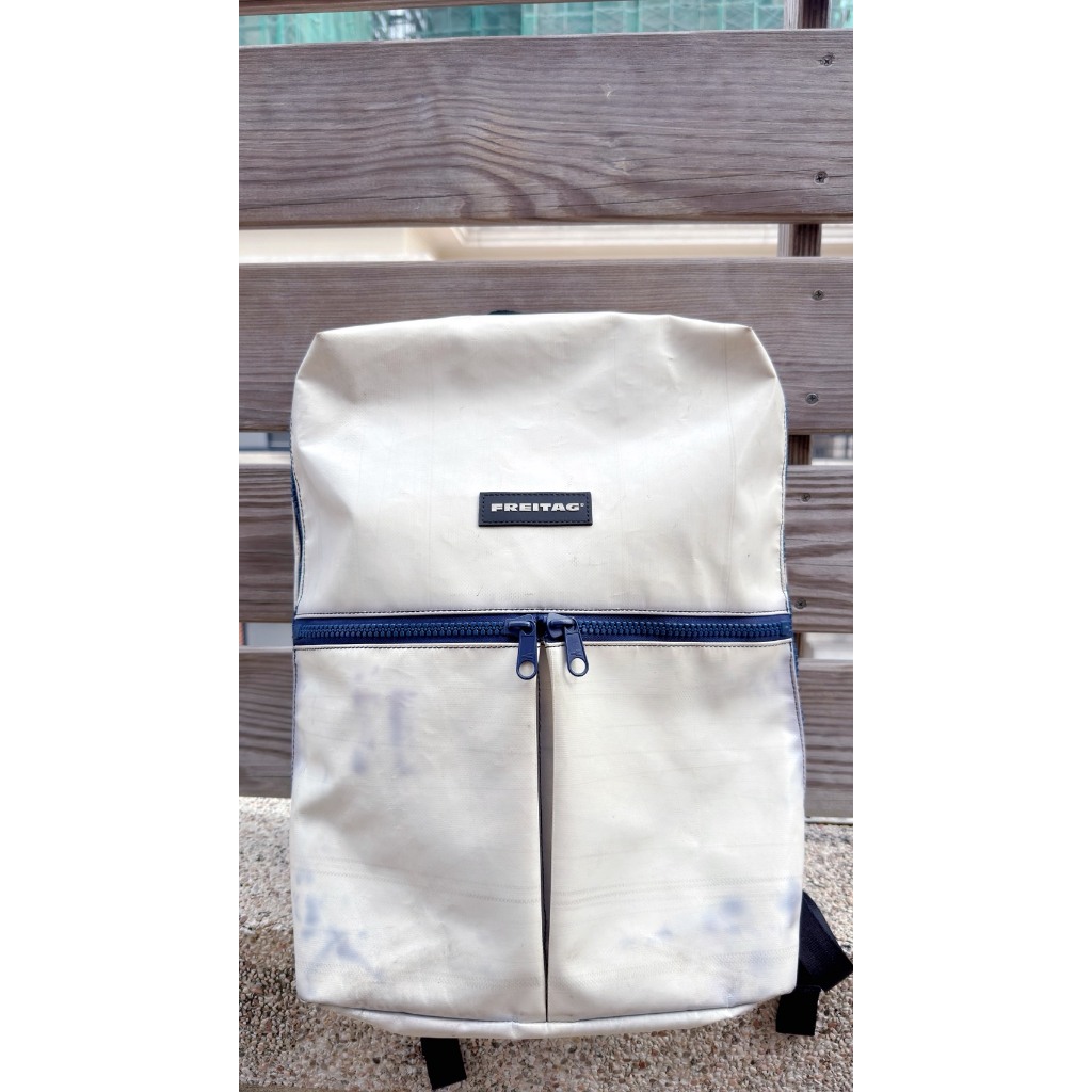 FREITAG F49 FRINGE 經典後背包 雪白藍 實品極美 | 蝦皮購物
