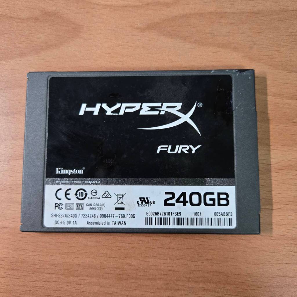 Kingston HyperX FURY SSD 240GB | 蝦皮購物