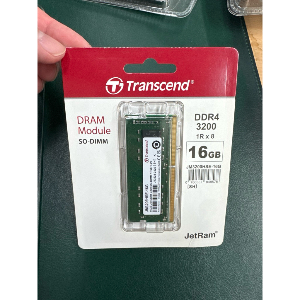 NB全新公司貨創見16GB JetRam DDR4 3200 筆記型記憶體 (JM3200HSE-16G) | 蝦皮購物