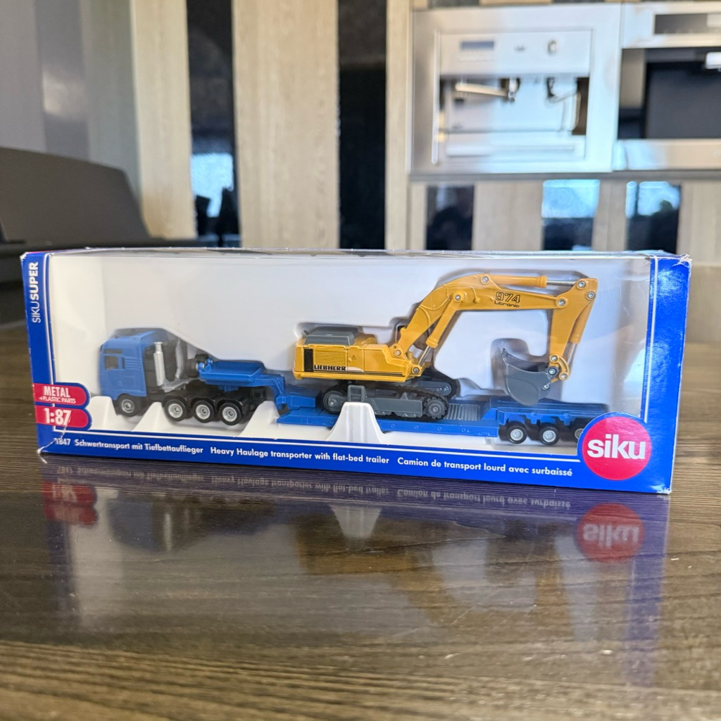 [二手]正版 SIKU 1847 工程挖土機拖車 | 蝦皮購物