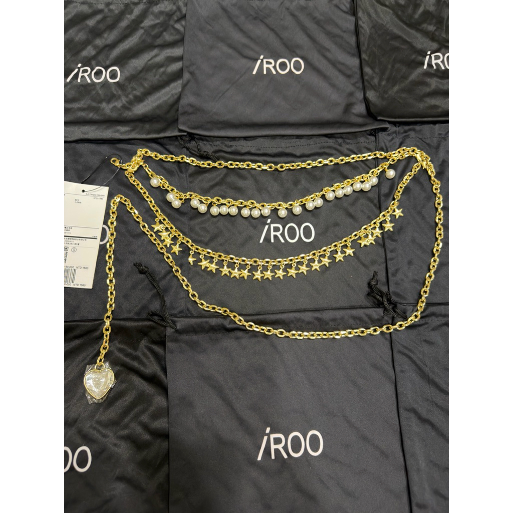 iROO優雅星空珍珠腰鏈（金色） | 蝦皮購物