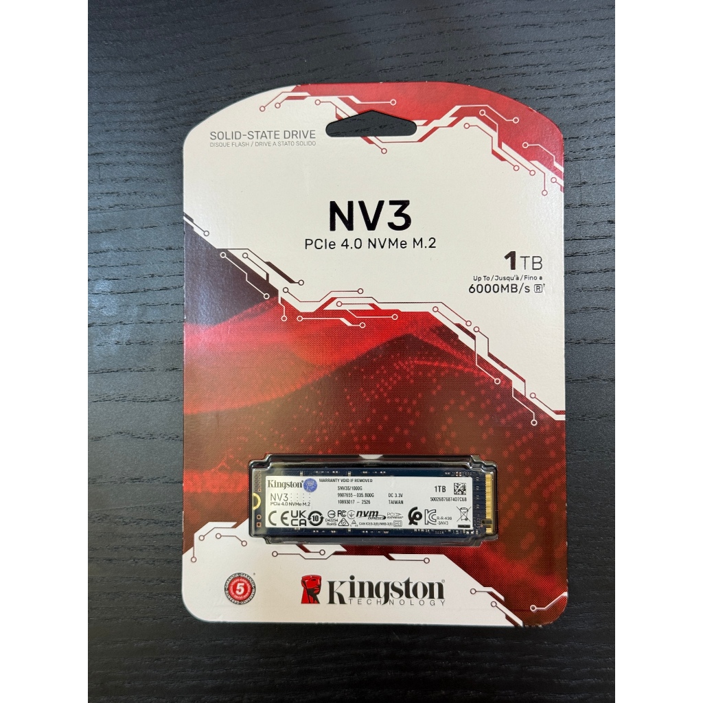 金士頓 Kingston SNV3S/1000G 1TB Gen4 PCIe NV3 SSD M.2 NVMe 固態硬碟 | 蝦皮購物