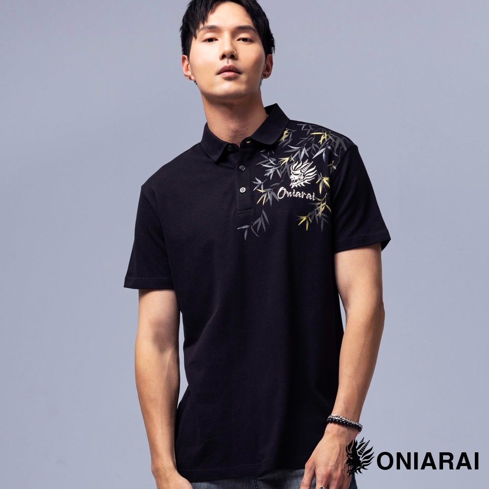BLUE WAY 鬼洗 ONIARAI - 男款 闇光和藝術楓葉短袖POLO衫 | 蝦皮購物
