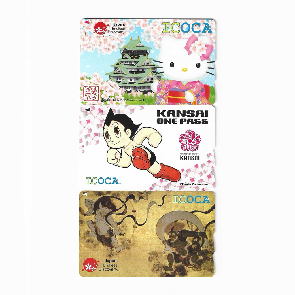 （全新到貨）🇯🇵日本 全新未使用 含儲值金 關西限定 ICOCA Hello Kitty 原子小金剛 風神雷神 | 蝦皮購物