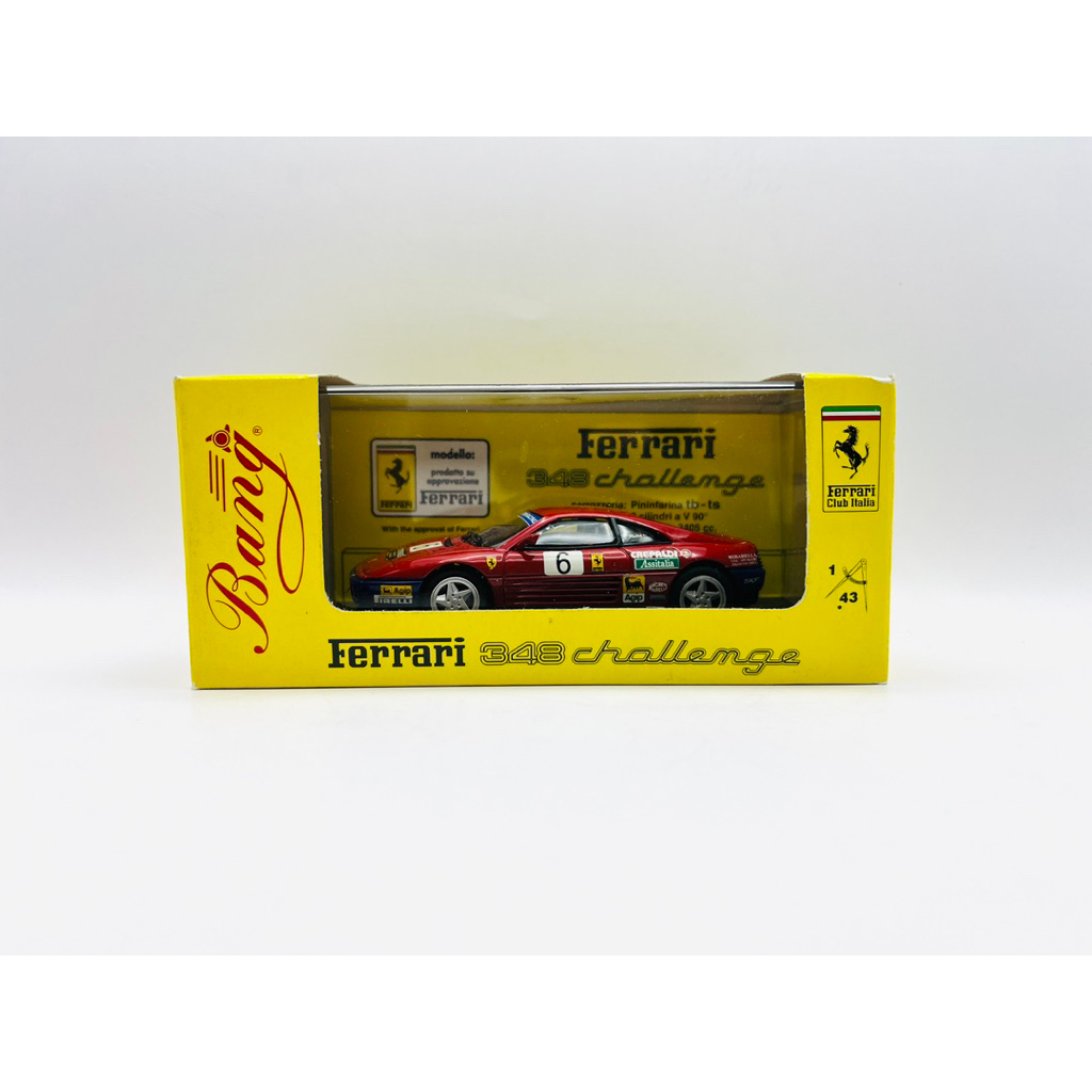 Bang 1/43 FERRARI 348 CHALLENGE 1993 紅色 模型車 | 蝦皮購物