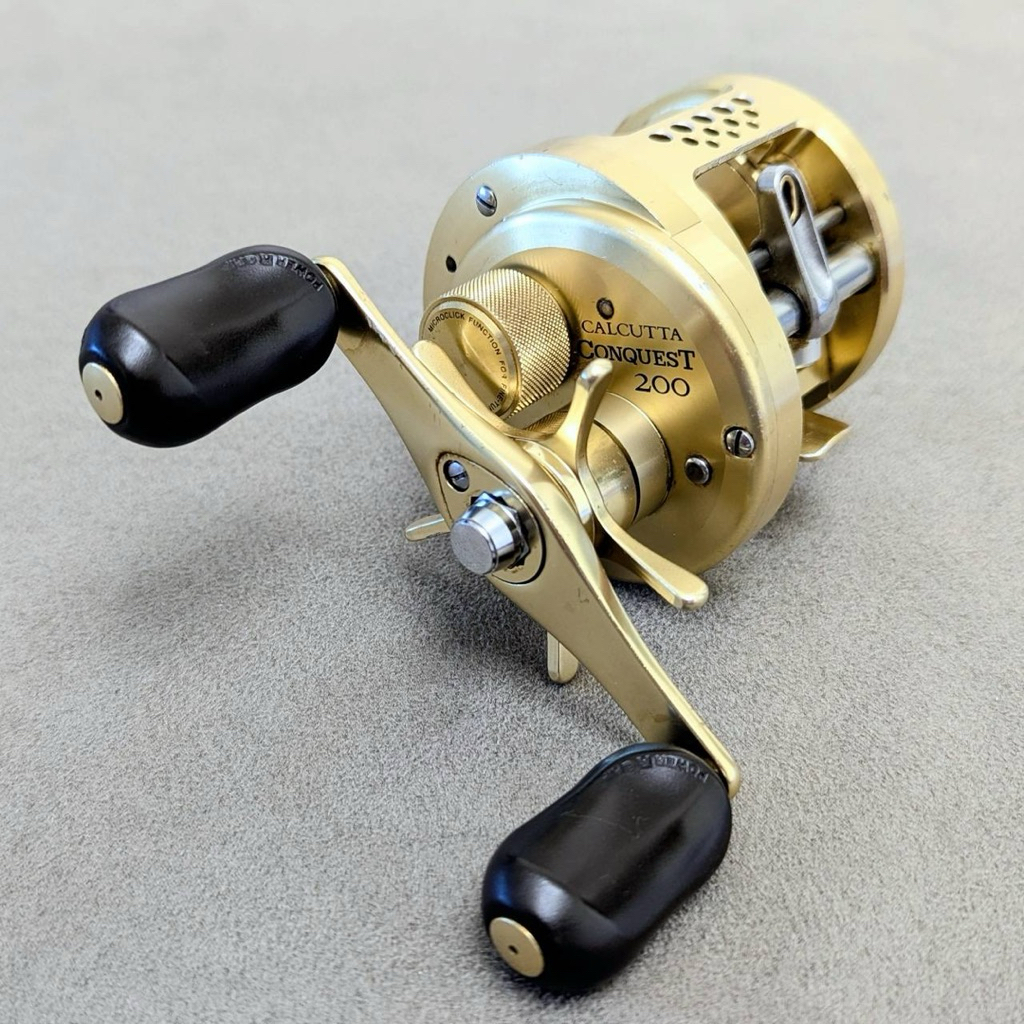 （日本製）二手Shimano calcutta conquest 200 兩軸式捲線器 金康 溪釣 路亞 假餌 岸拋 | 蝦皮購物