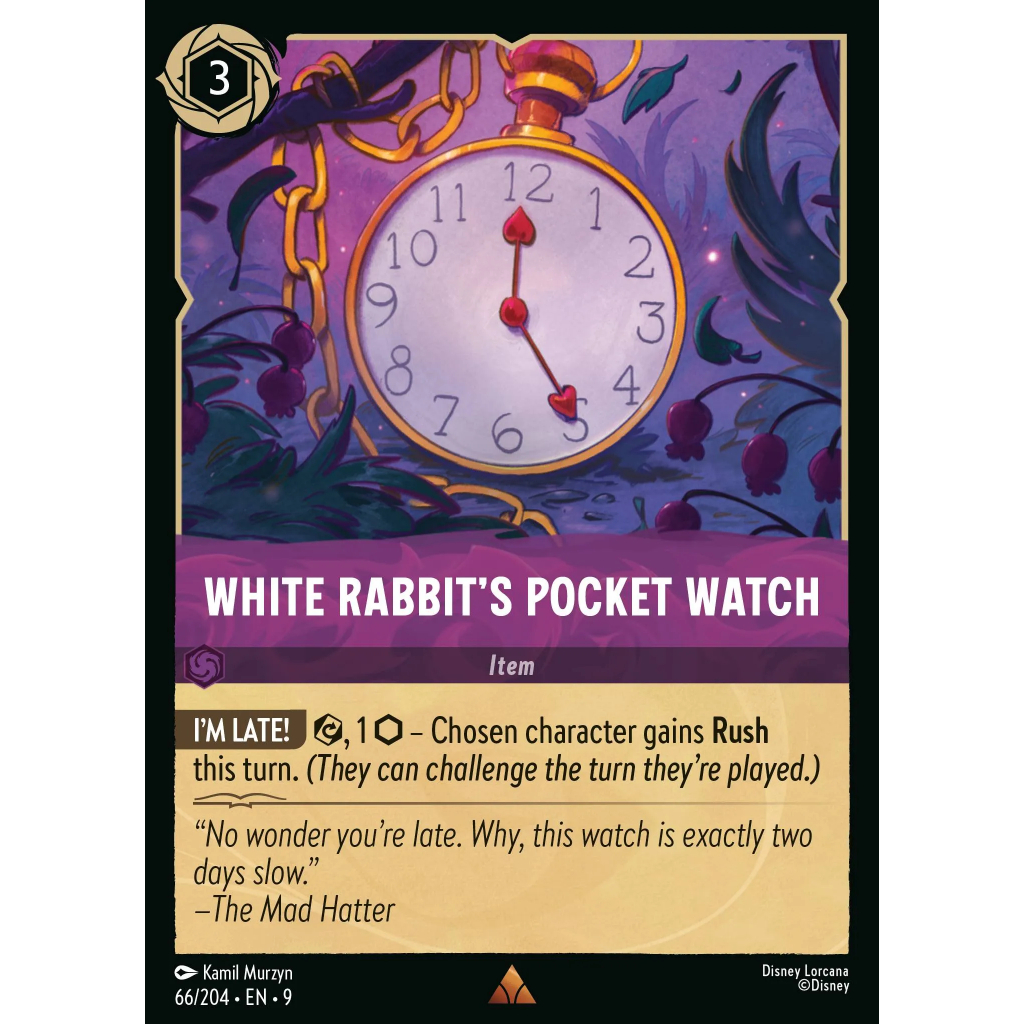 White Rabbit''s Pocket Watch 009-066 R 迪士尼 LORCANA 英文版 | 蝦皮購物
