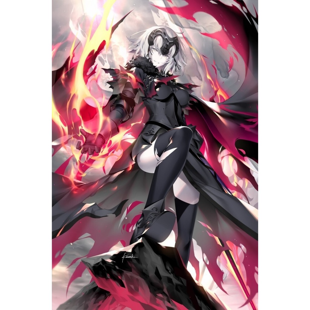 【旅人事務所】日本C96限定 FGO Fate GH.K 光崎 黑 貞德 邪ンヌWスエード B2 掛軸 | 蝦皮購物