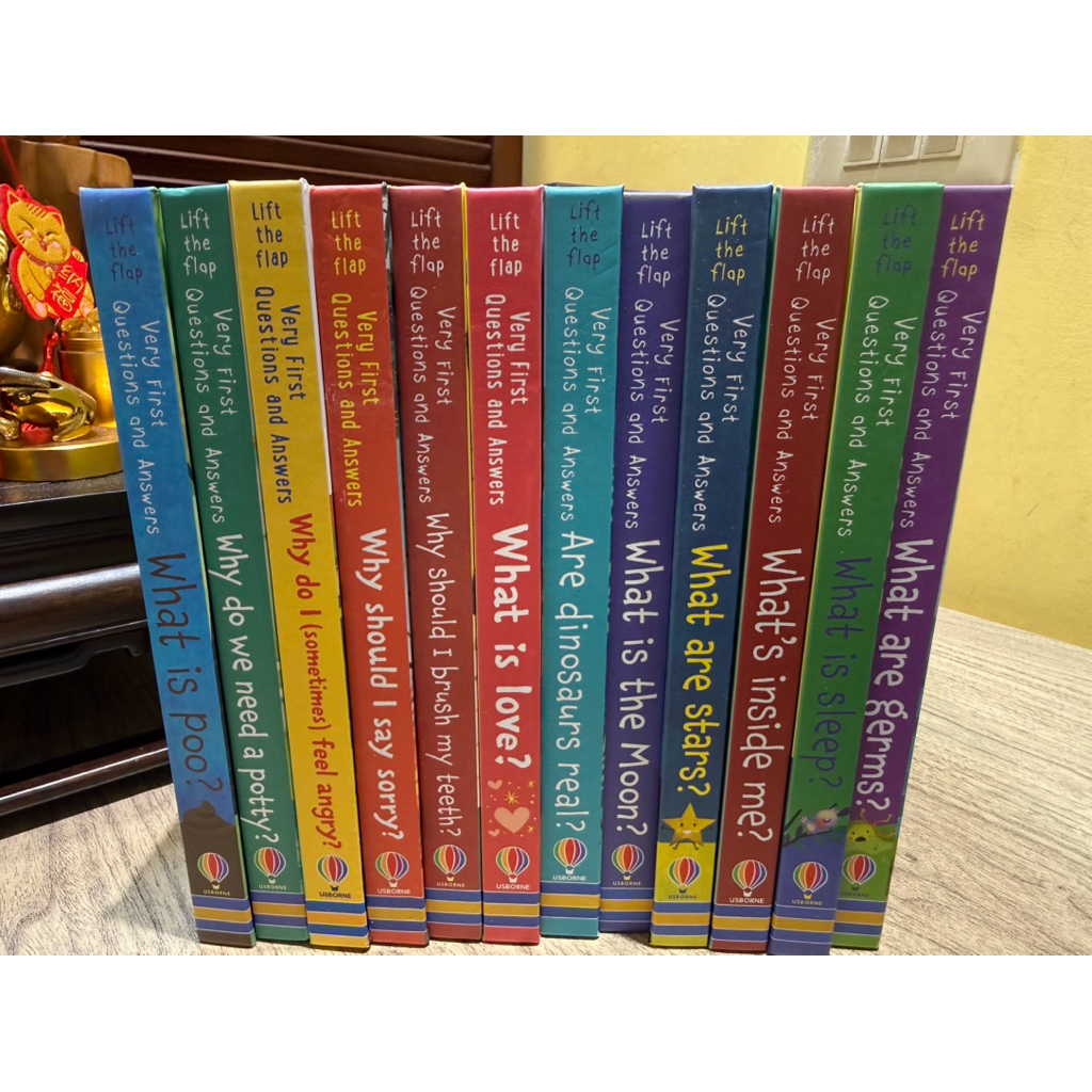 🔥現貨🔥厚紙板 撕不破 翻翻書 12冊 Usborne Very First Questions and Answers | 蝦皮購物