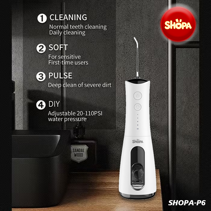【SHOPA】夏帕 直播銷售 家用 便携式 電動沖牙機 SHOPA-P6 X5 | 蝦皮購物