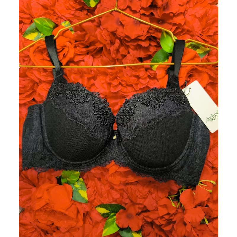 【精選Audrey轉售】AU3207932莫內花園顯瘦Bra美型32F=70F包覆單內衣(BA1黑) | 蝦皮購物