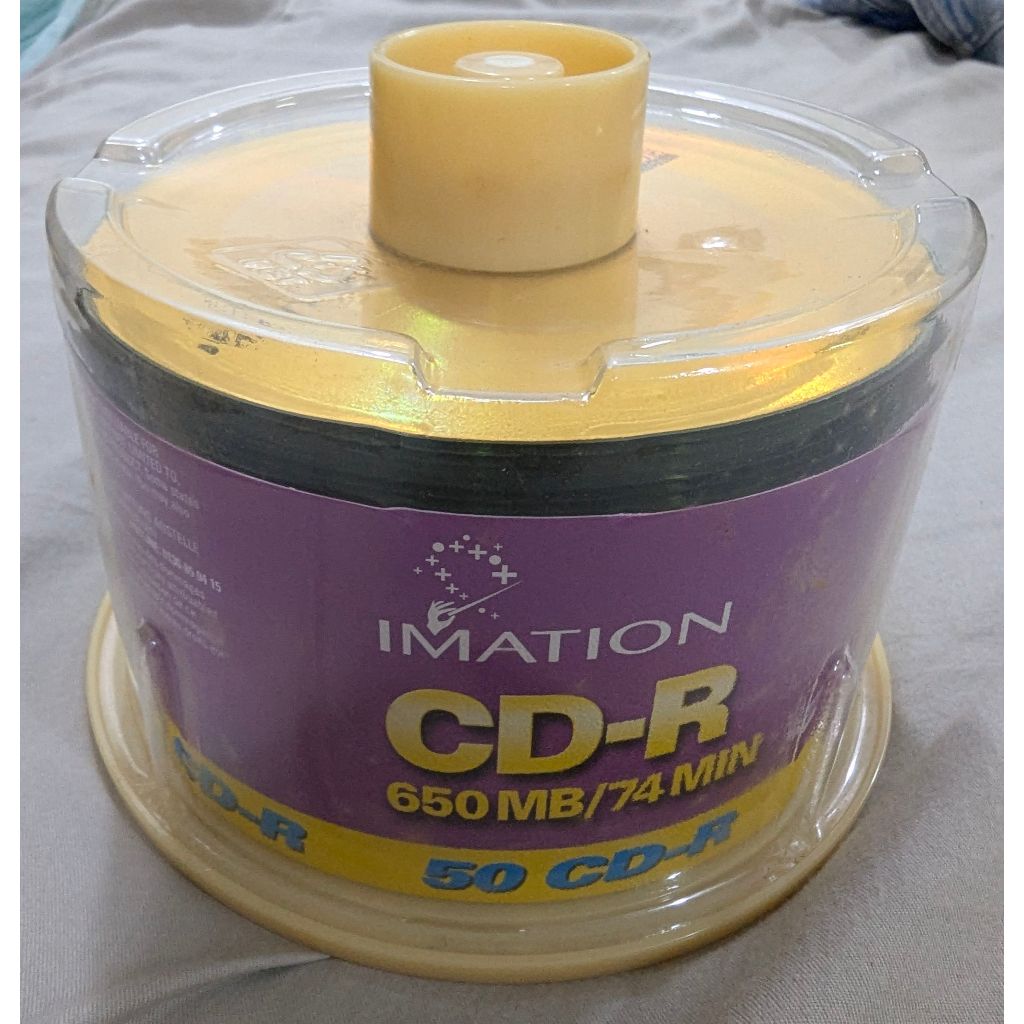 Imation 怡敏信 太陽誘電代工 水藍片 絕版 50片桶裝 含紙盒 CD-R 650MB 74min | 蝦皮購物
