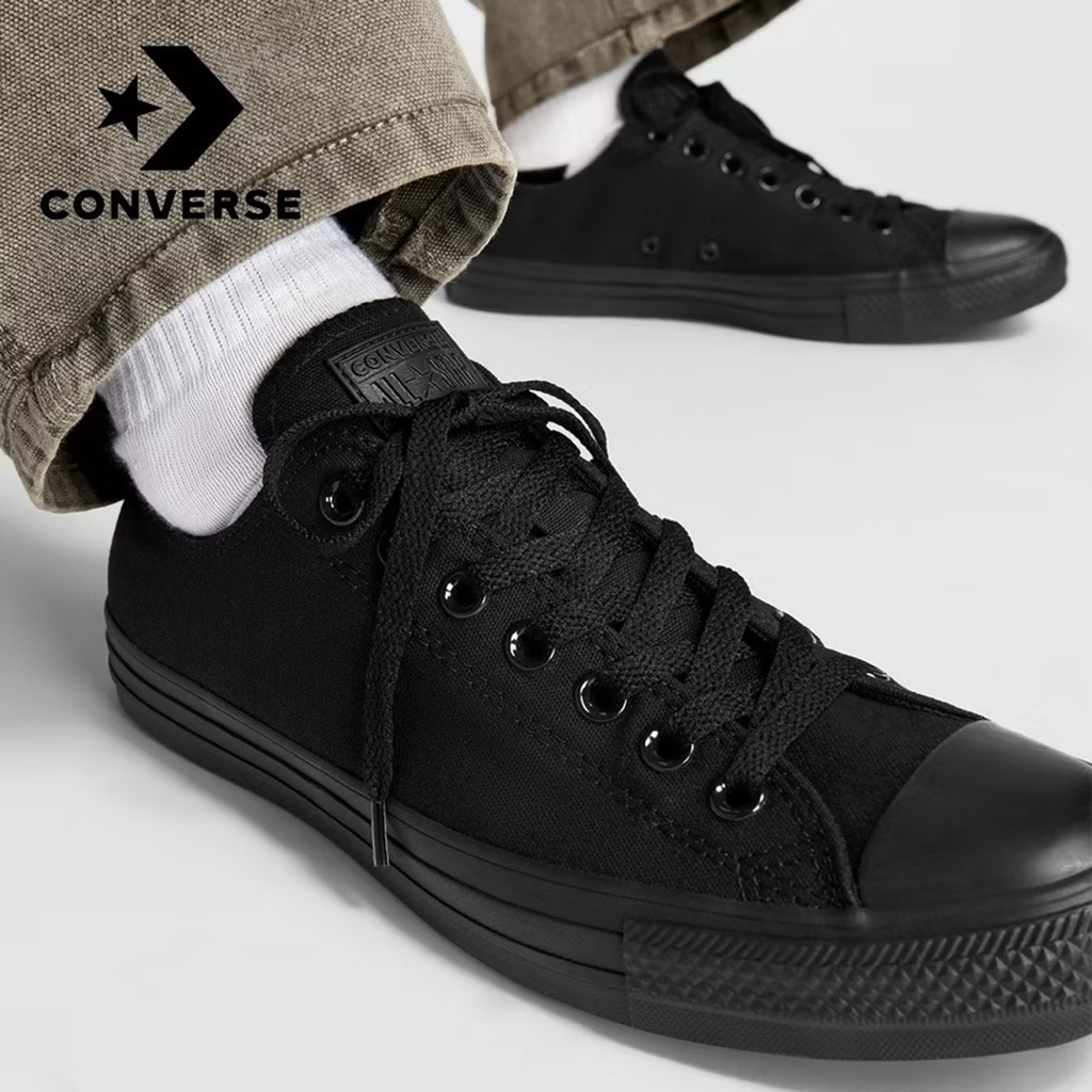 CONVERSE Chuck Taylor All Star 低筒 帆布鞋 男女 黑色_M5039C | 蝦皮購物