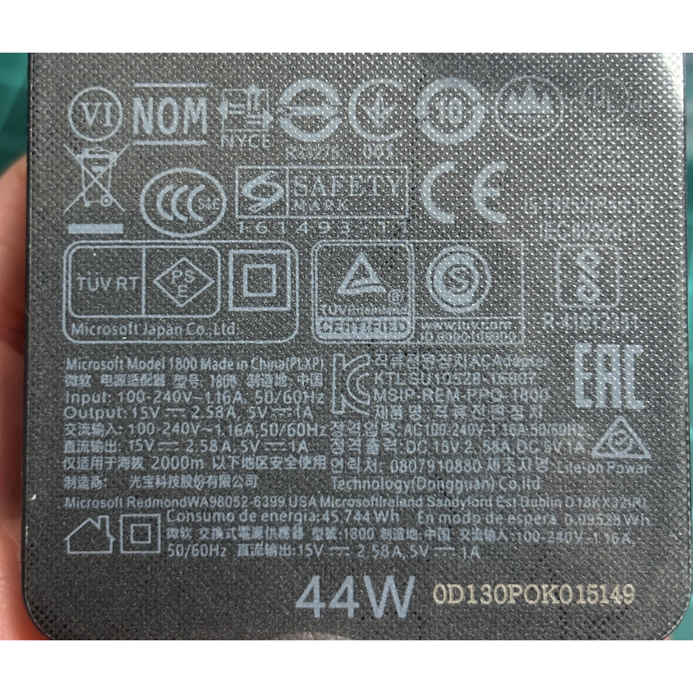 Microsoft 微軟 Surface 44W 變壓器 Model 1800 ProBook Pro4 Pro5 | 蝦皮購物