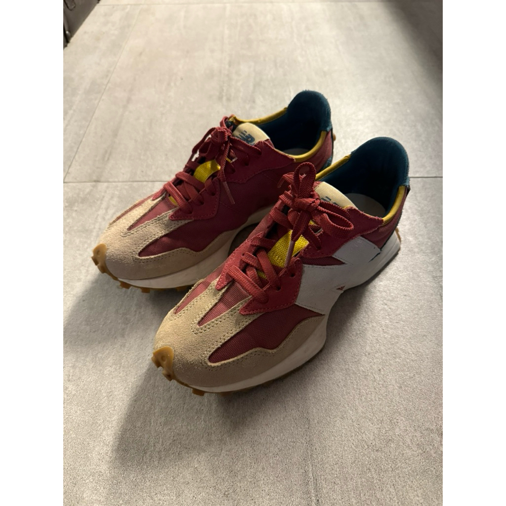 New Balance 紐巴倫 休閒鞋 NB327 暗紅綠沙色 CORDURA 抗撕裂復古 拼接男女 MS327WT1 | 蝦皮購物