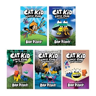 【精選組合】Cat Kid Comic Club 1~5 全彩平裝套書 {共5本} / Dav Pilkey / Scholastic出版社 ...