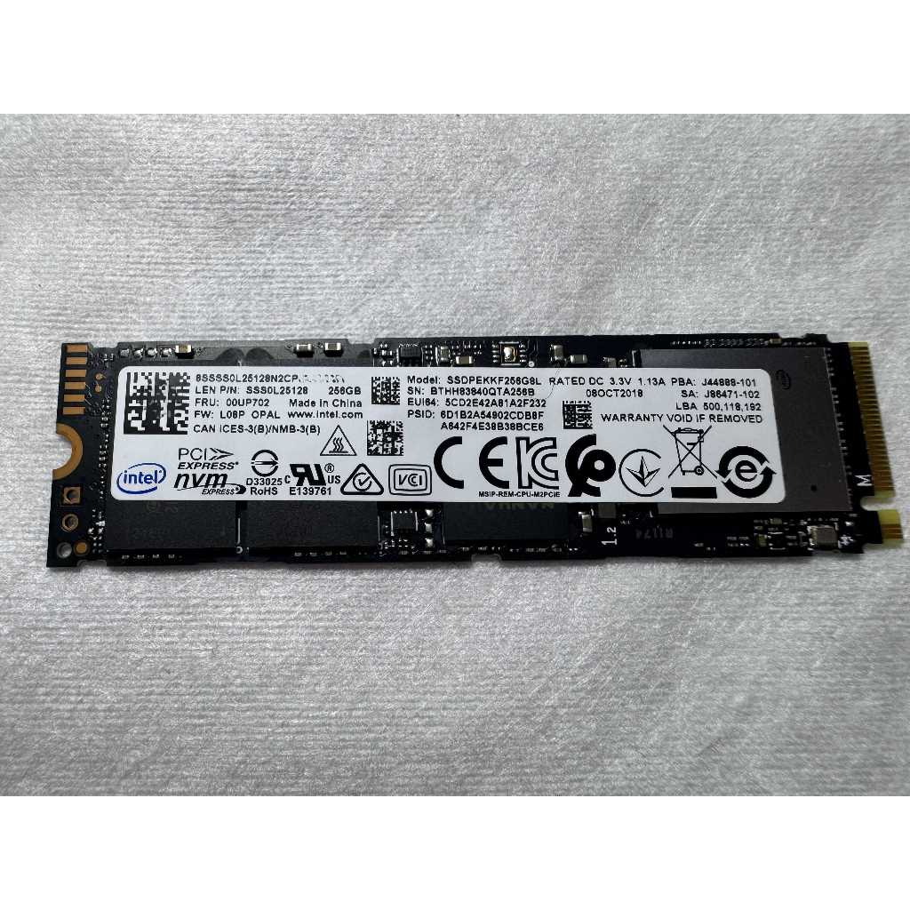Intel Pro 7600p NVMe M.2 256G Gen3 x4 PCIE SSD 二手良品 | 蝦皮購物