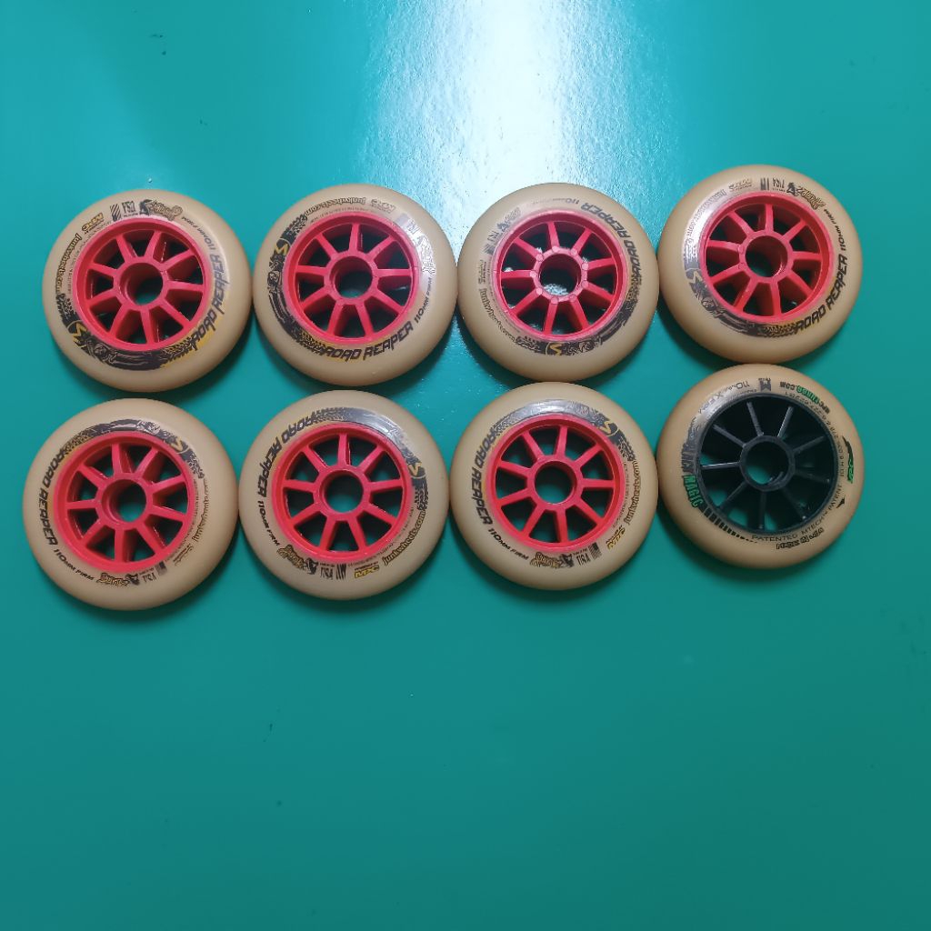 稀有二手美國Mpc 收割者 road reaper 速滑輪 110mm 圖片中全部8個比賽競速輪 美國製造 競速溜冰 | 蝦皮購物