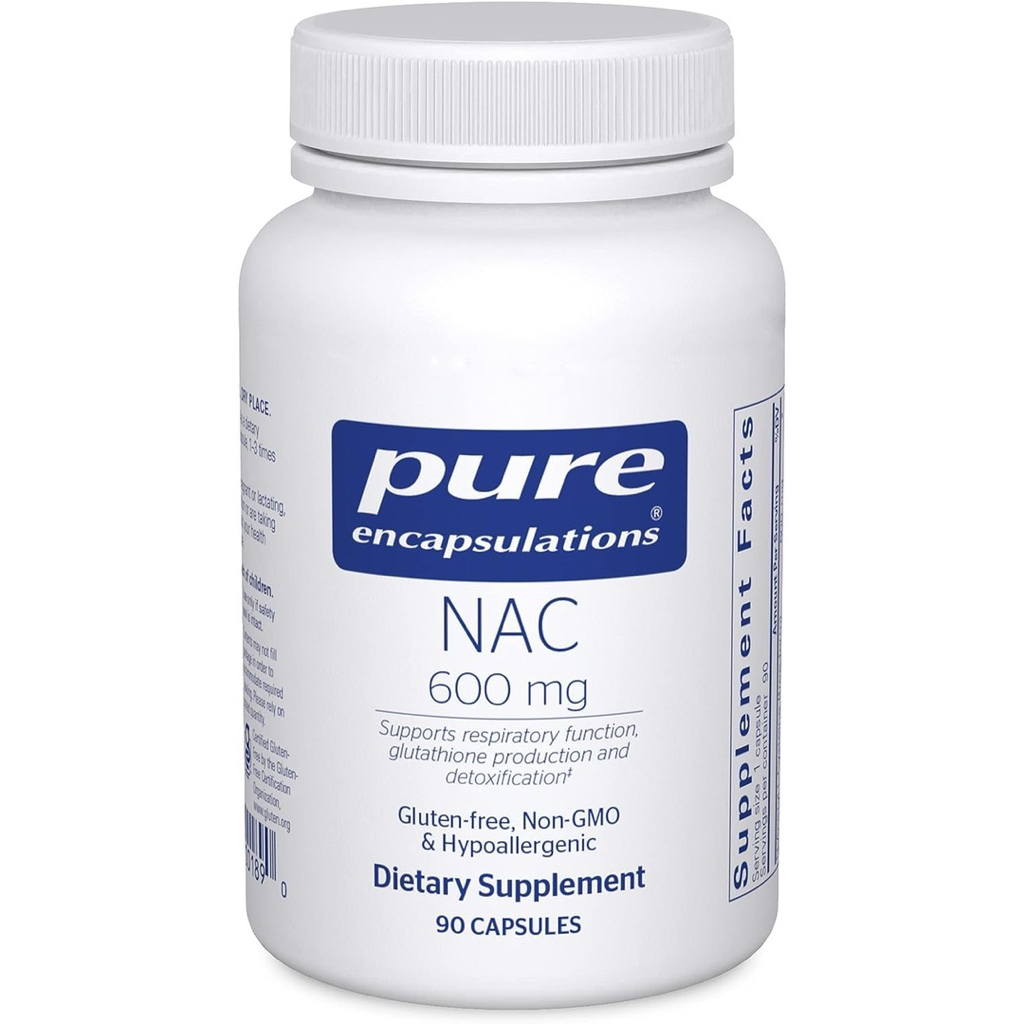 Pure Encapsulations NAC 600 毫克 - N-乙醯半胱氨酸 NAC 補充劑 600mg-90粒 | 蝦皮購物